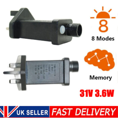 LED Christmas Fairy Lights Power Supply Adapter Transformer Driver IP44 ...