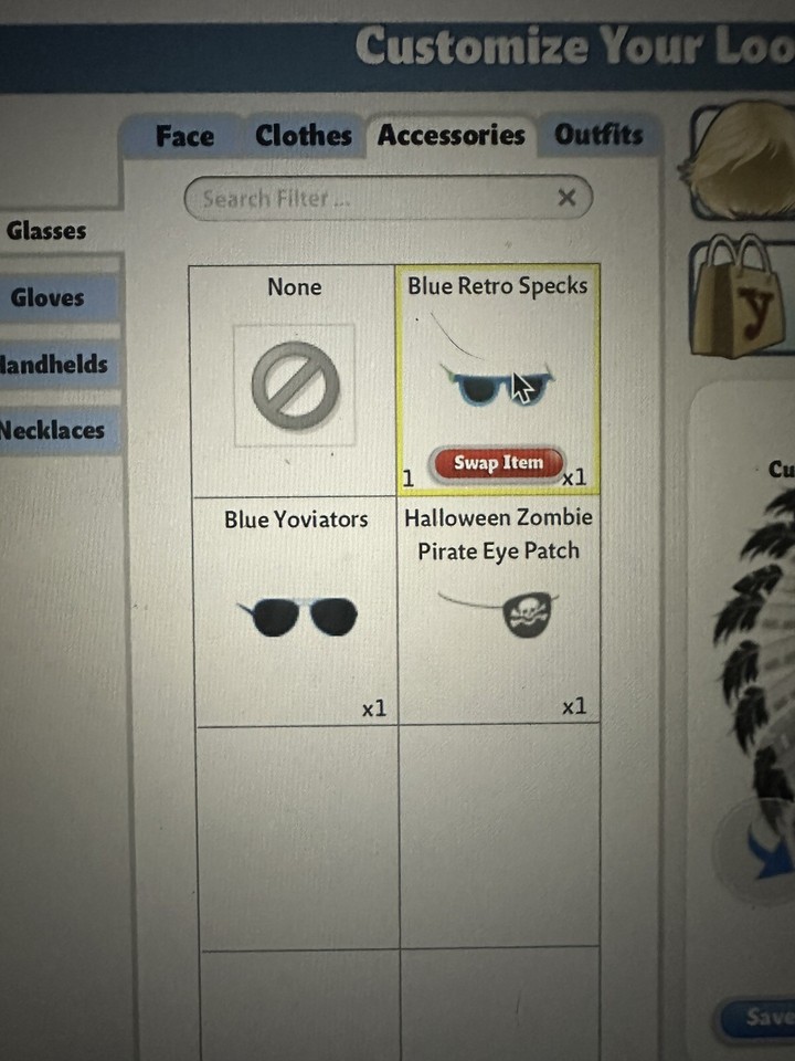 Yoworld/Yoville Blue Retro Specks | eBay
