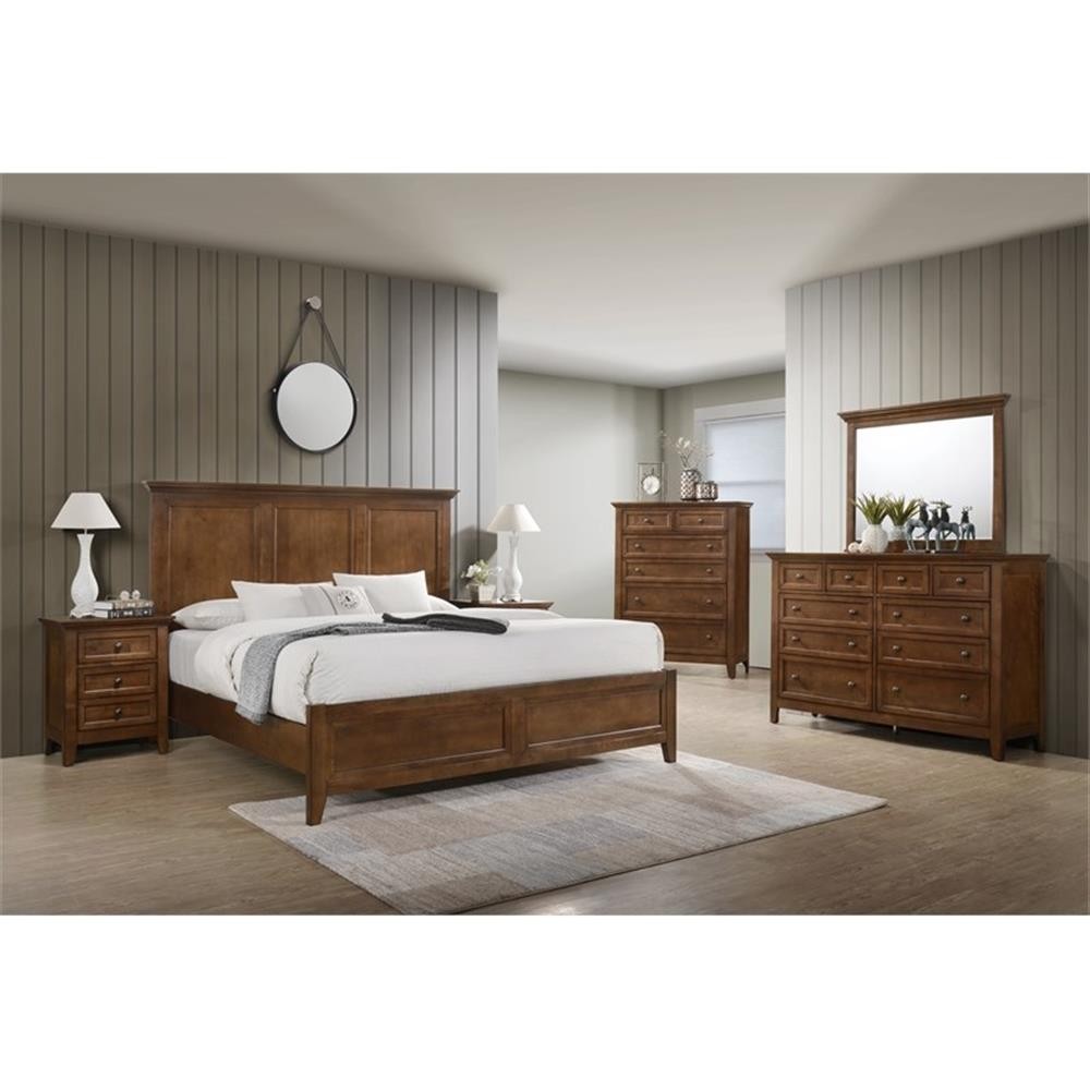 Intercon Furniture San Mateo Bedroom 3-Drawer Wood Nightstand in Tuscan ...