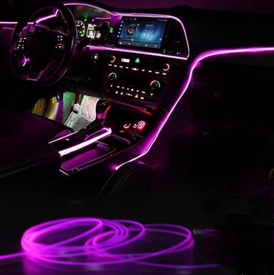 Car Interior Led Decorative Neon Strip DIY Flexible Ambient Light USB ...