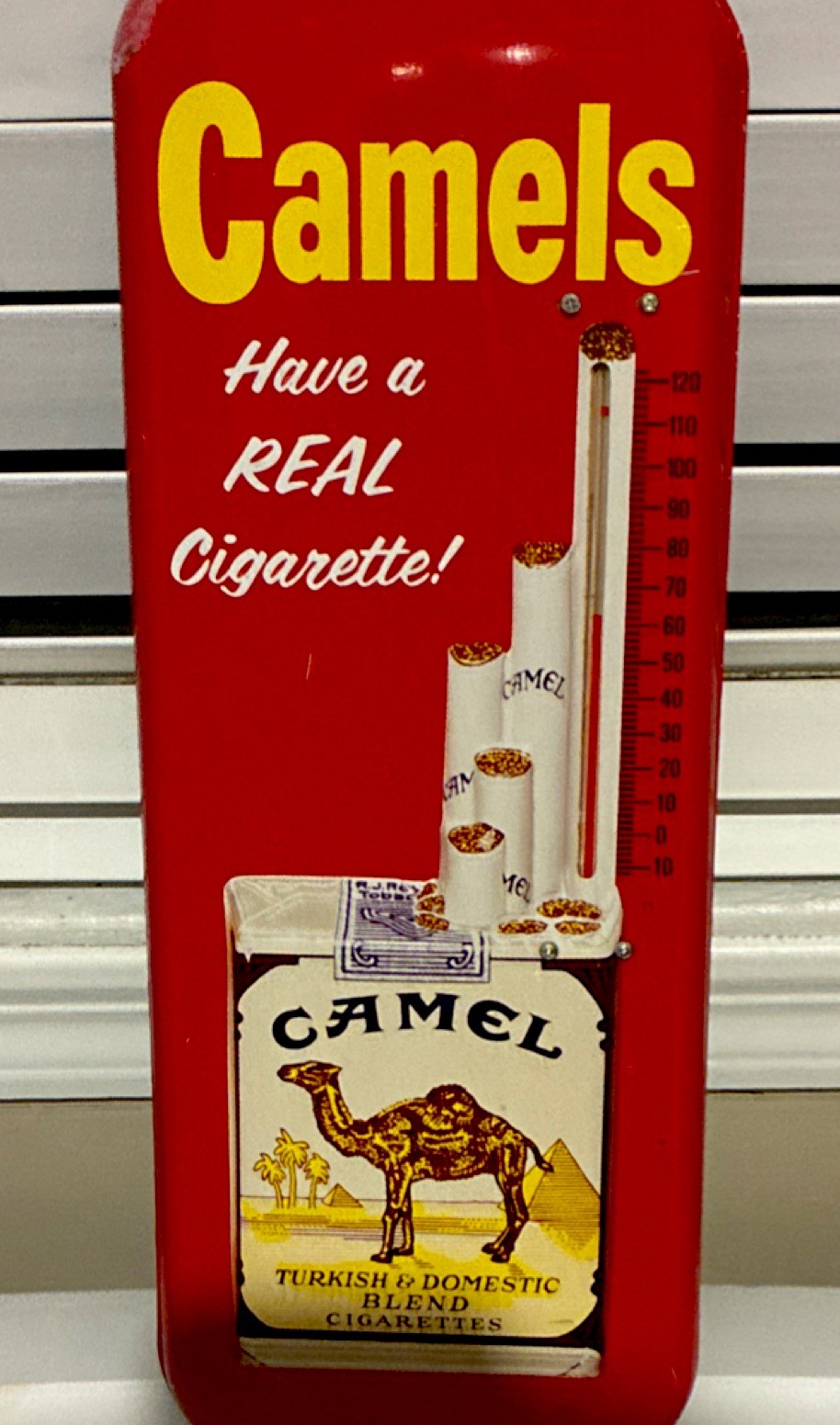 Camel Cigarettes Red Yellow White Advertising Thermometer Metal Sign | eBay