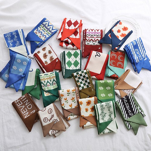 Fashion Long Silk Scarf Hair Band For Girl Hair-Binding All-Match Hair ...