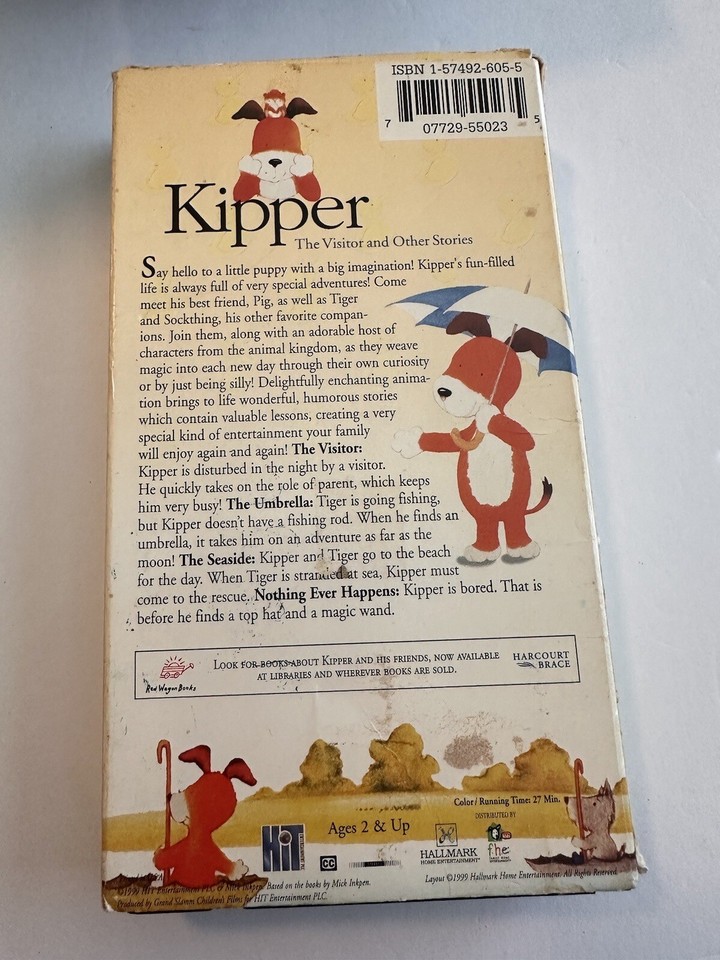 Kipper - The Visitor and Other Stories (VHS, 1999) Hallmark SKU:M6 ...