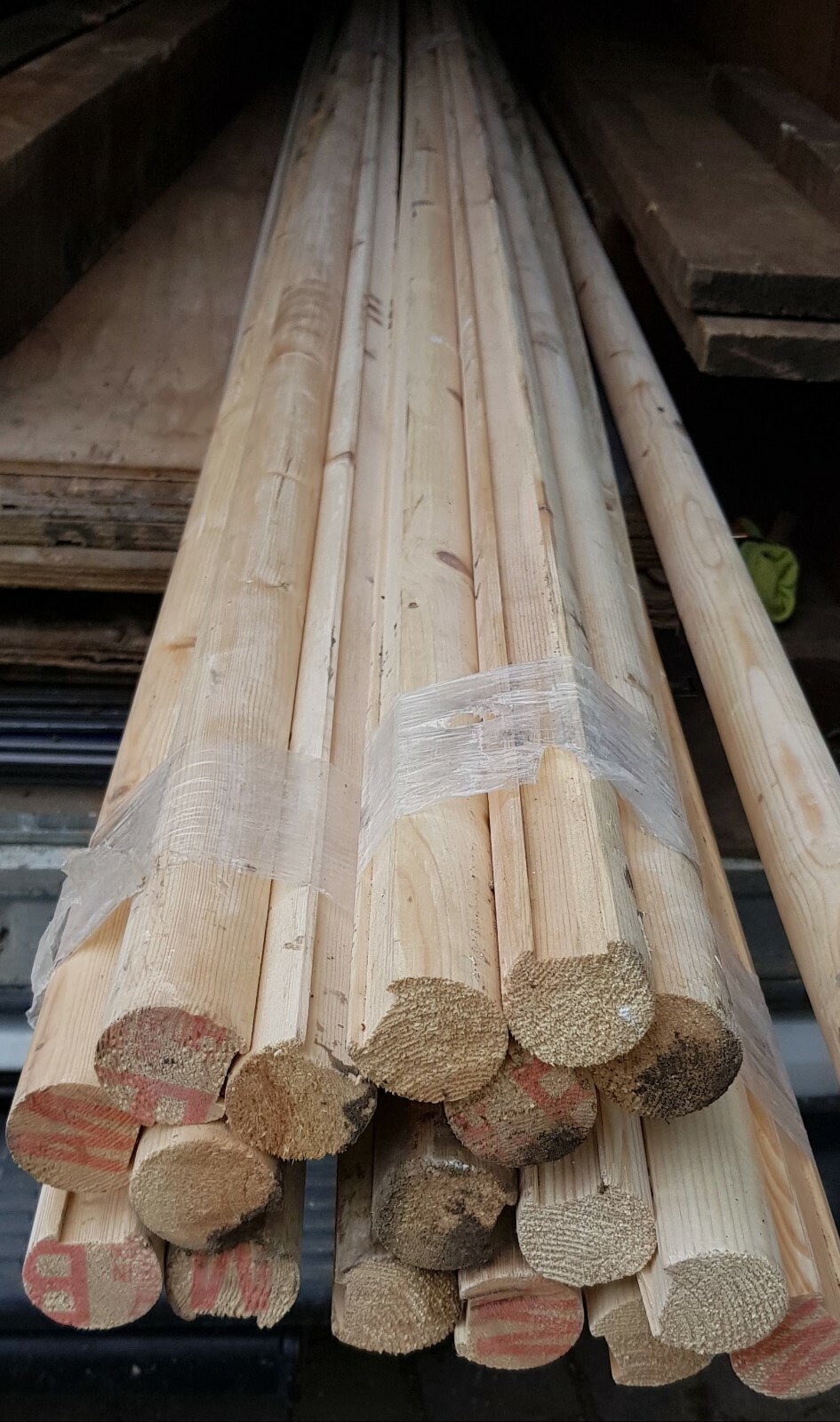 Mopstick hand rail wood wooden solid pine 3600 42mm | eBay UK