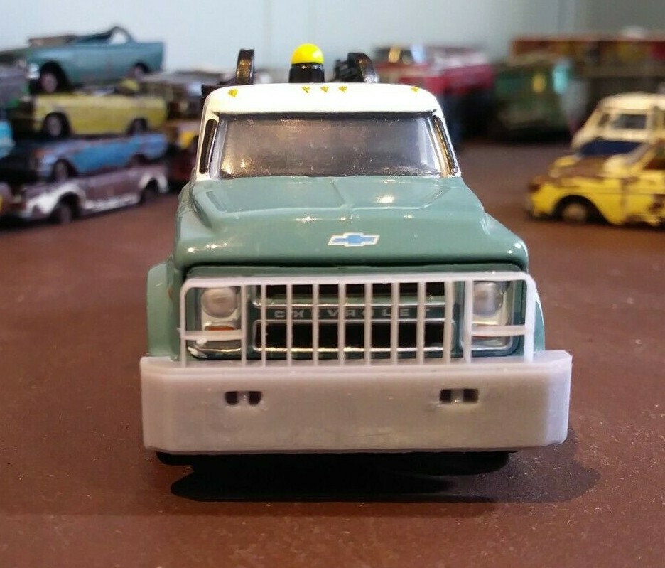 1/64 wrecker push bumper for m2 1970 Chevrolet C60 tow truck 3d printed ...