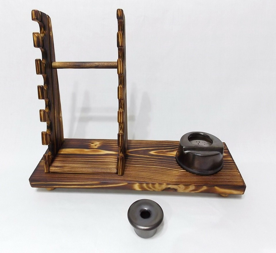 Calligraphy inkwell Pen rack holder desk top ink fountain dip display ...