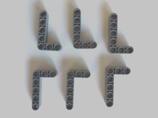 LEGO Parts: Technic, Liftarm, 3 x 5, L-Shape, Part# 32526, Dark Bluish ...