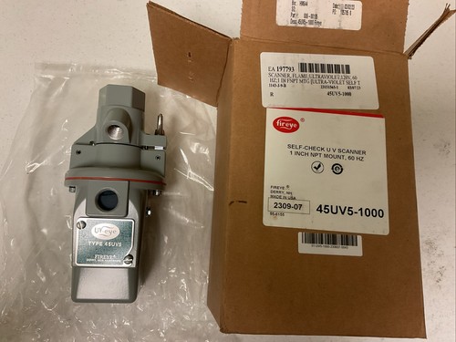 NEW, FIREYE 45UV5-1000 SHELF-CHECK UV SCANNER 60Hz, ULTRA-VIOLET, 1 ...