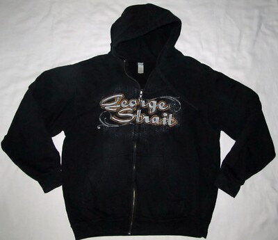 George Strait Black Logo Hoodie Sweatshirt Jacket Mens Womens Size ...
