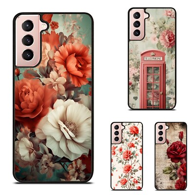 TPU Cover For Galaxy S20 S21 S22 S23 S24 FE Ultra chic blooming roses ...