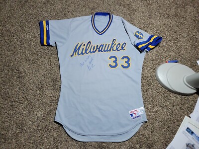1988 Jay ALDRICH Milwaukee Brewers Game Worn Issued Team Rawlings ...