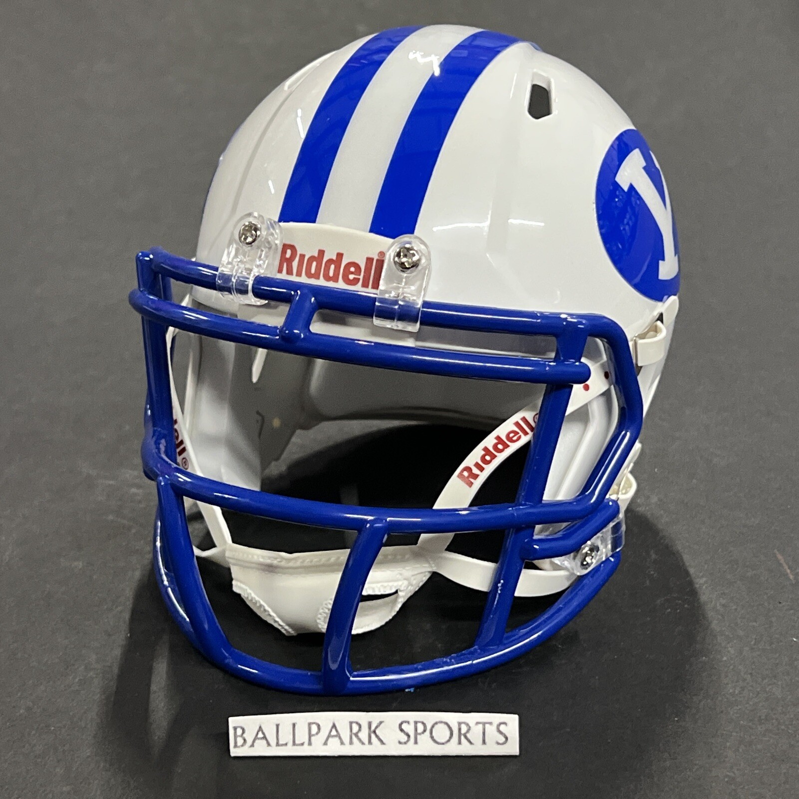 Brigham Young BYU Cougars Speed Mini Helmet Riddell NCAA White & Blue ...