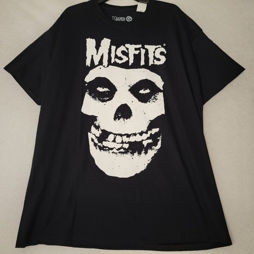 Misfits Shirt Mens 2XL XXL Black Skull Punk Rock 80s Biker Heavy Metal ...