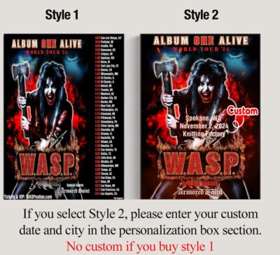 WASP Nation 2024 Tour Poster, WASP Band Album on Alive 2024 Concert ...