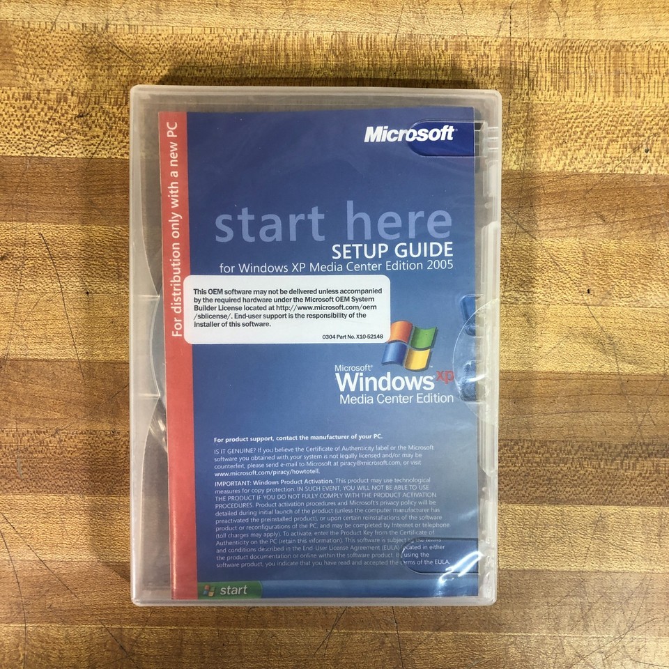 Microsoft Windows XP Media Center Edition 2005 ~ With Product Key COA ...