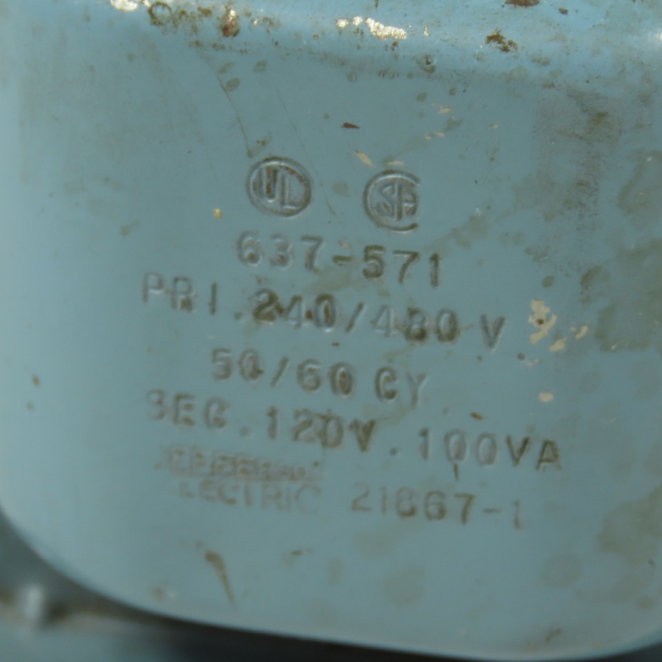 Jefferson Electric 21667-1 637-571 Control Power Transformer 100VA 240 ...