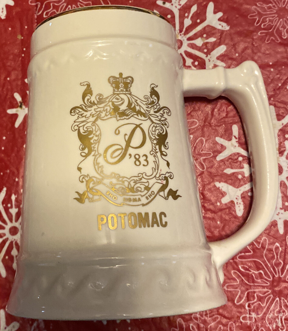 RHO SIGMA RHO Fraternity Mug Vintage 1983 Stein Mug Potomac 6 X 5 1/2 ...