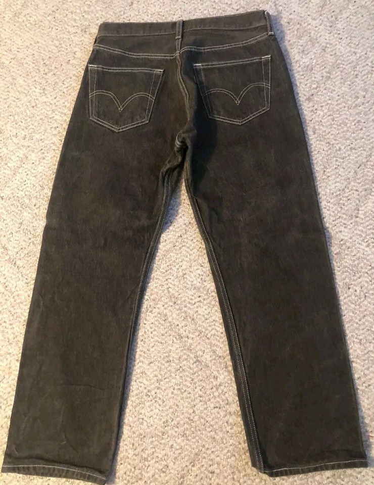 Levis 501 Buttonfly Jeans Gray 34 x 30 Men's Button Fly Red Tab 3575 | eBay