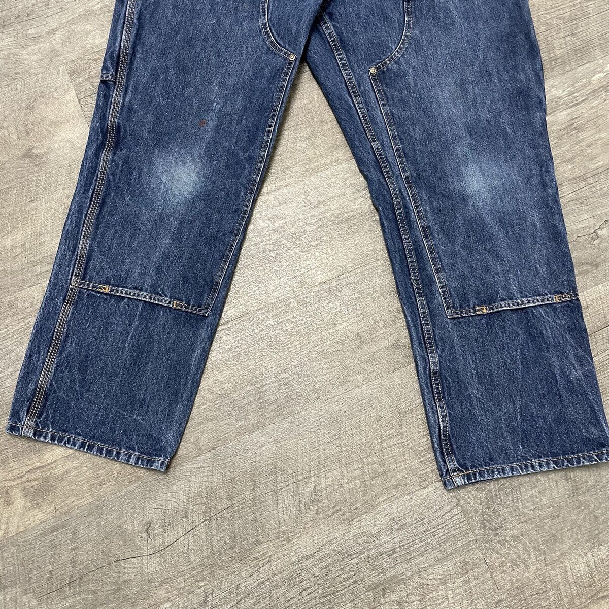 Carhartt Double Knee Jeans Mens 38x30 Blue Denim Pants Carhartt Double Knee Jeans Mens 38x30 Blue Denim Pants