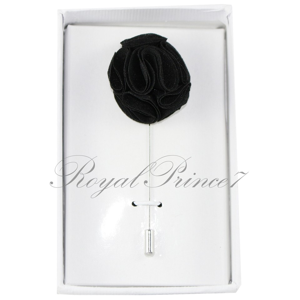 New in Box Mens Suit brooch chest buckle brooch Pin Floral flower lapel ...