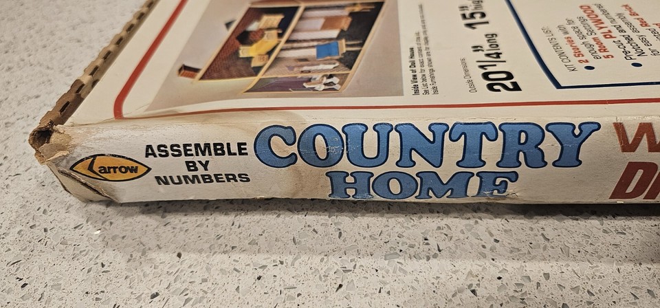 Assemble by Numbers Country Home Wood Dream DollHouse. Rare Never ...