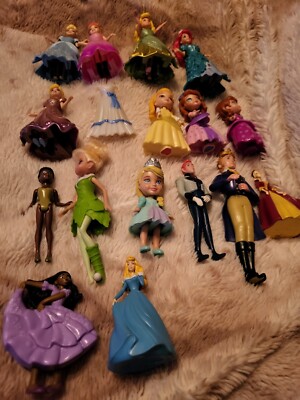 Disney Prince & Princess Lot Of 17 Polly Pocket Magiclip, My First ...