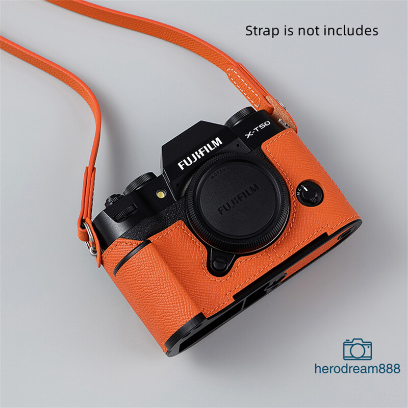 Leather Grip Half Case For Fujifilm XT50 Metal Camera Insert Milicase Handmade | eBay