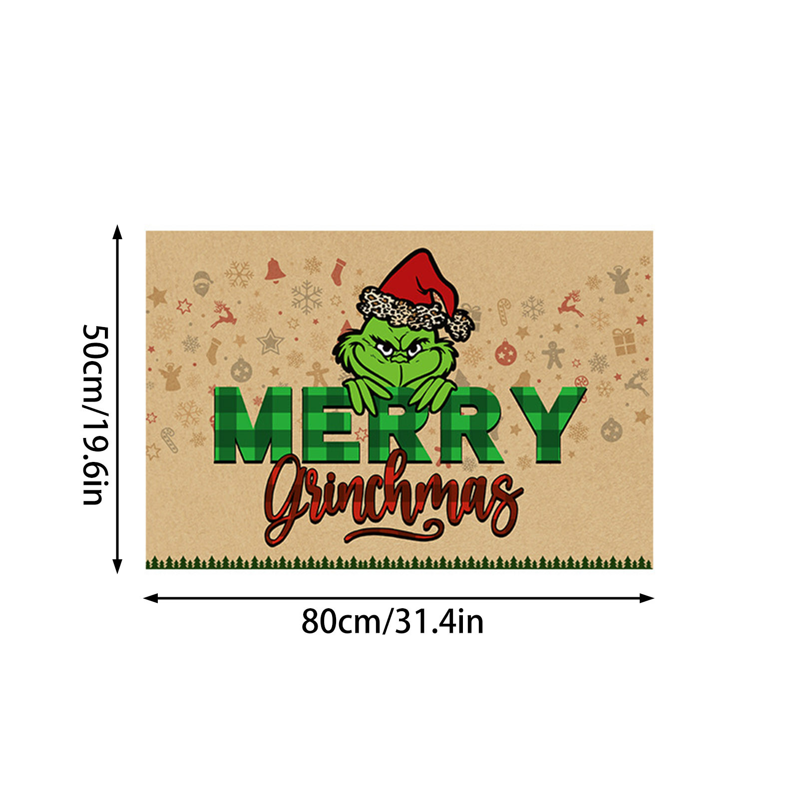 Christmas Grinch-Doormat Front Door Decorations Welcome Blankets Door ...