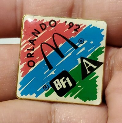 Vintage McDonald's Orlando '92 BFI A Multicolor Enamel Pin- RARE | eBay
