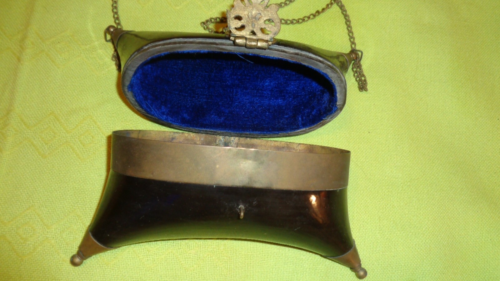 Antique Gothic Victorian Bone Purse with brass accent… - Gem