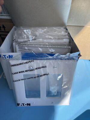 (Qty 15) Cooper Eaton White Mid-Size 2-Decorator 2-GFCI Unbreakable ...
