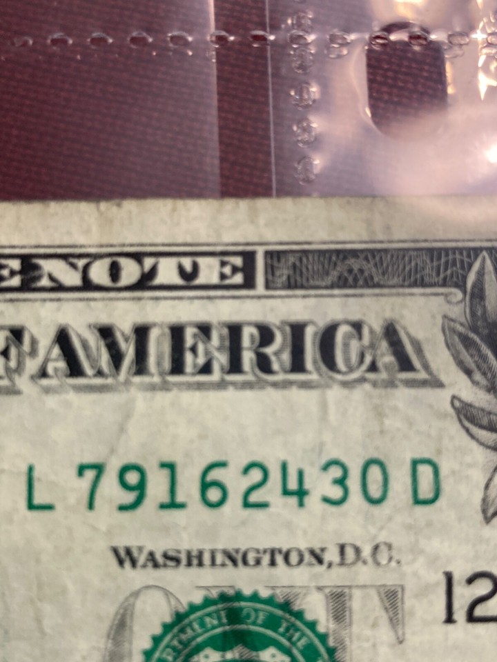 (20) BROKEN or SCATTERED LADDER US ONE DOLLAR BILLS Fancy Serial #s US ...