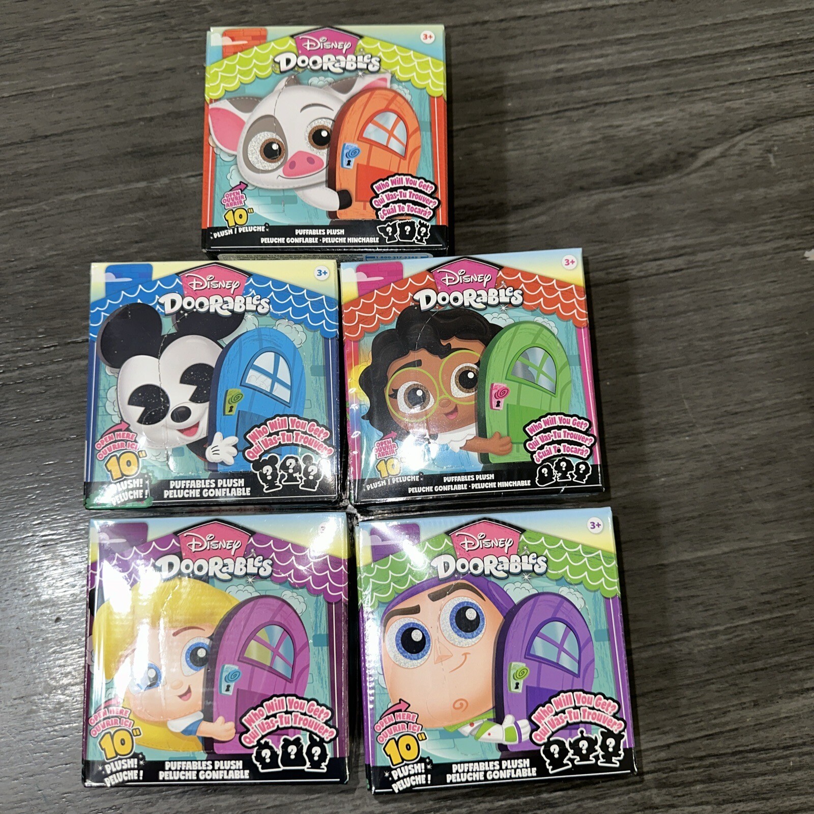 Lot of 5 Disney Doorables Puffables Plush Alice Mickey Encanto Moana ...