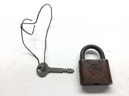 Vintage Embossed Ace Padlock With Key | eBay