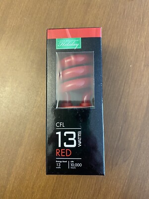 Walgreens Living Solutions Holiday Red Cfl bulb 13 watts New in Box | eBay