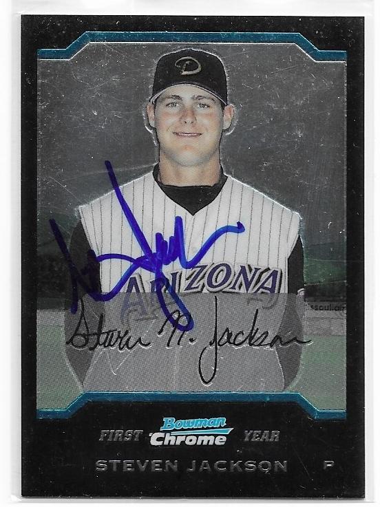 STEVEN JACKSON Autographed Signed 2005 Bowman DP Chrome card BDP115 ...