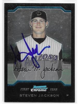 STEVEN JACKSON Autographed Signed 2005 Bowman DP Chrome card BDP115 ...