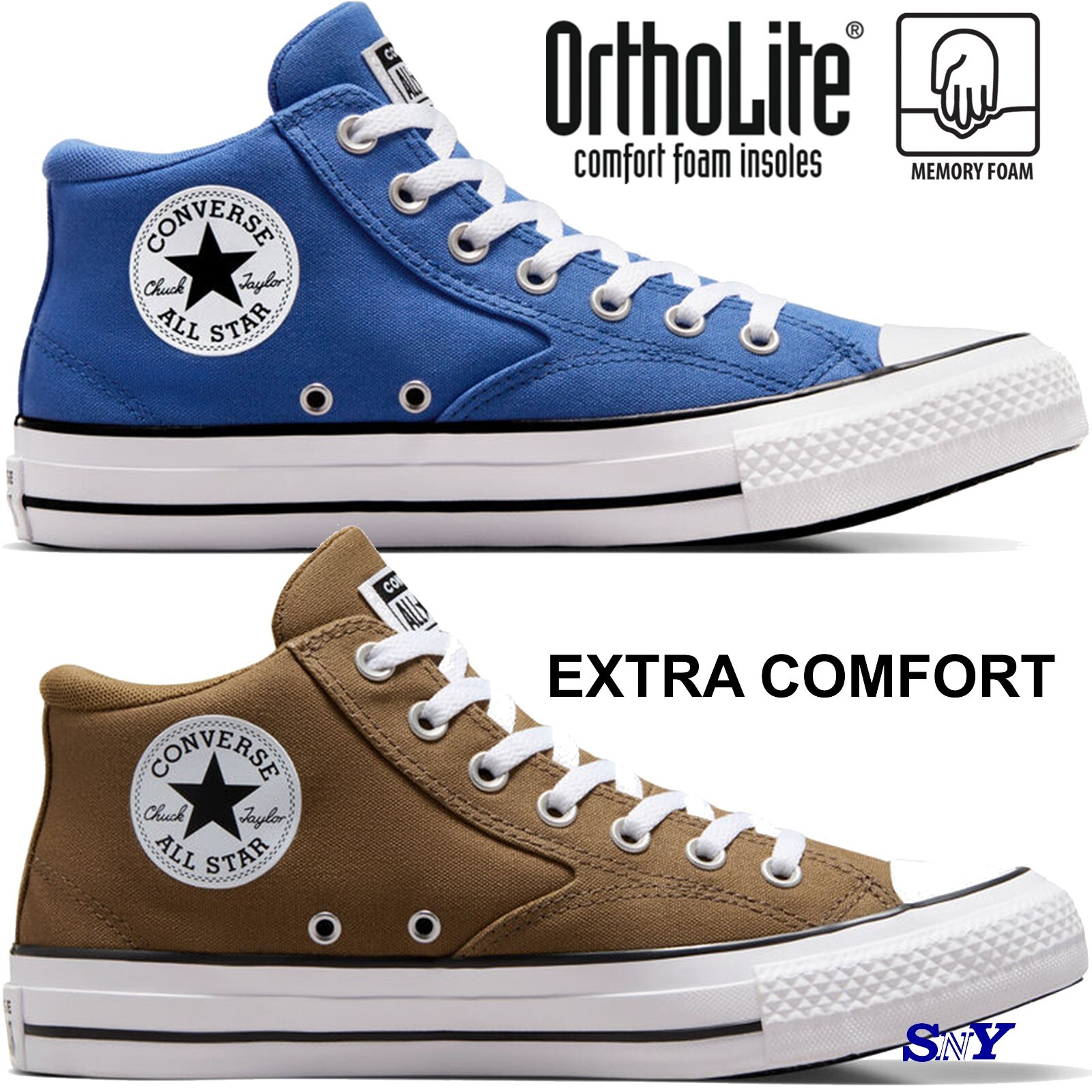 CONVERSE Men's Chuck Taylor All Star Malden Street Mid Shoes Ortholite ...