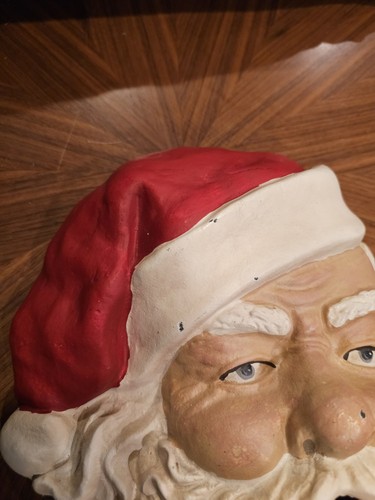Vintage Cast Iron Santa Clause Wall Hanger Decor 12in by 9in Heavy Rare ...