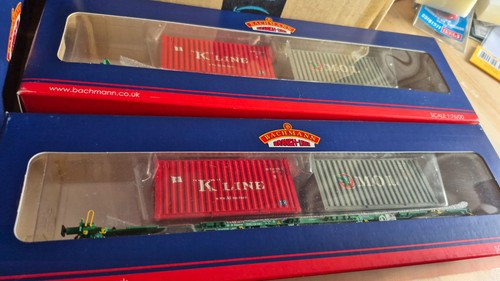 Bachmann Intermodal Bogie Wagons with containers Twin Pack 37-320 | eBay UK