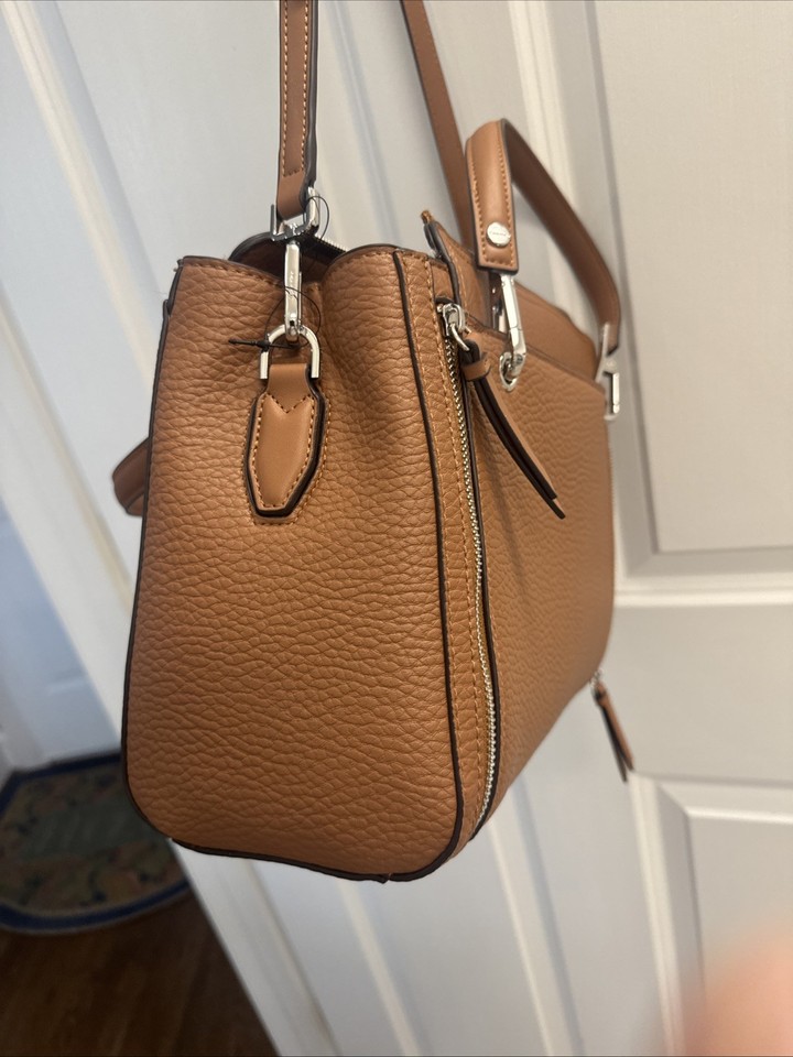 Calvin Klein Reyna Novelty Satchel, Core Caramel, One Size NWT | eBay UK