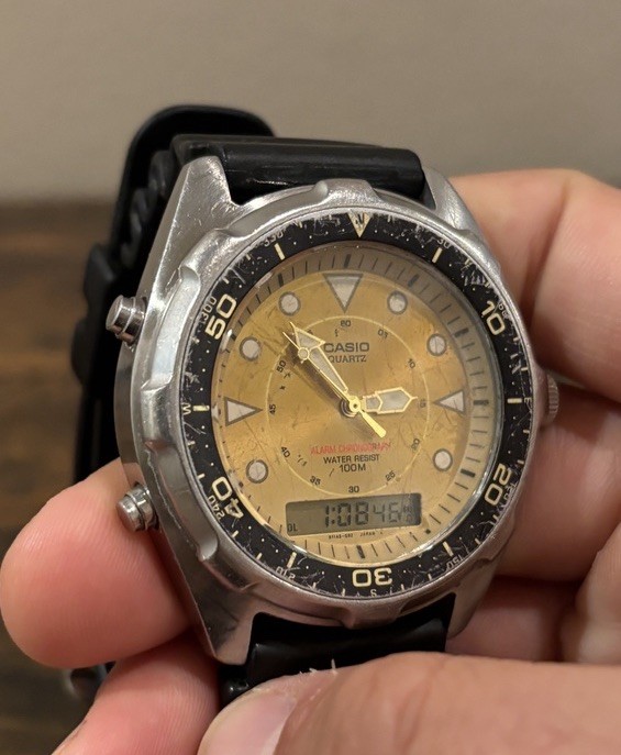Casio Mens Watch Vintage Arnie 1374 AMW-320D Digital Analog | eBay