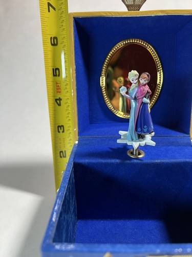 2013 Disney Frozen Elsa and Anna Musical Wind Up Musical Jewelry Box ...