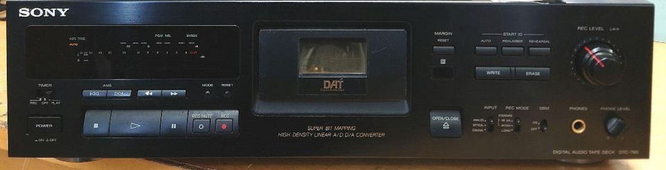 Sony DTC-790 DAT Digital Audio Tape Deck Recorder Stereo Tested Japan ...