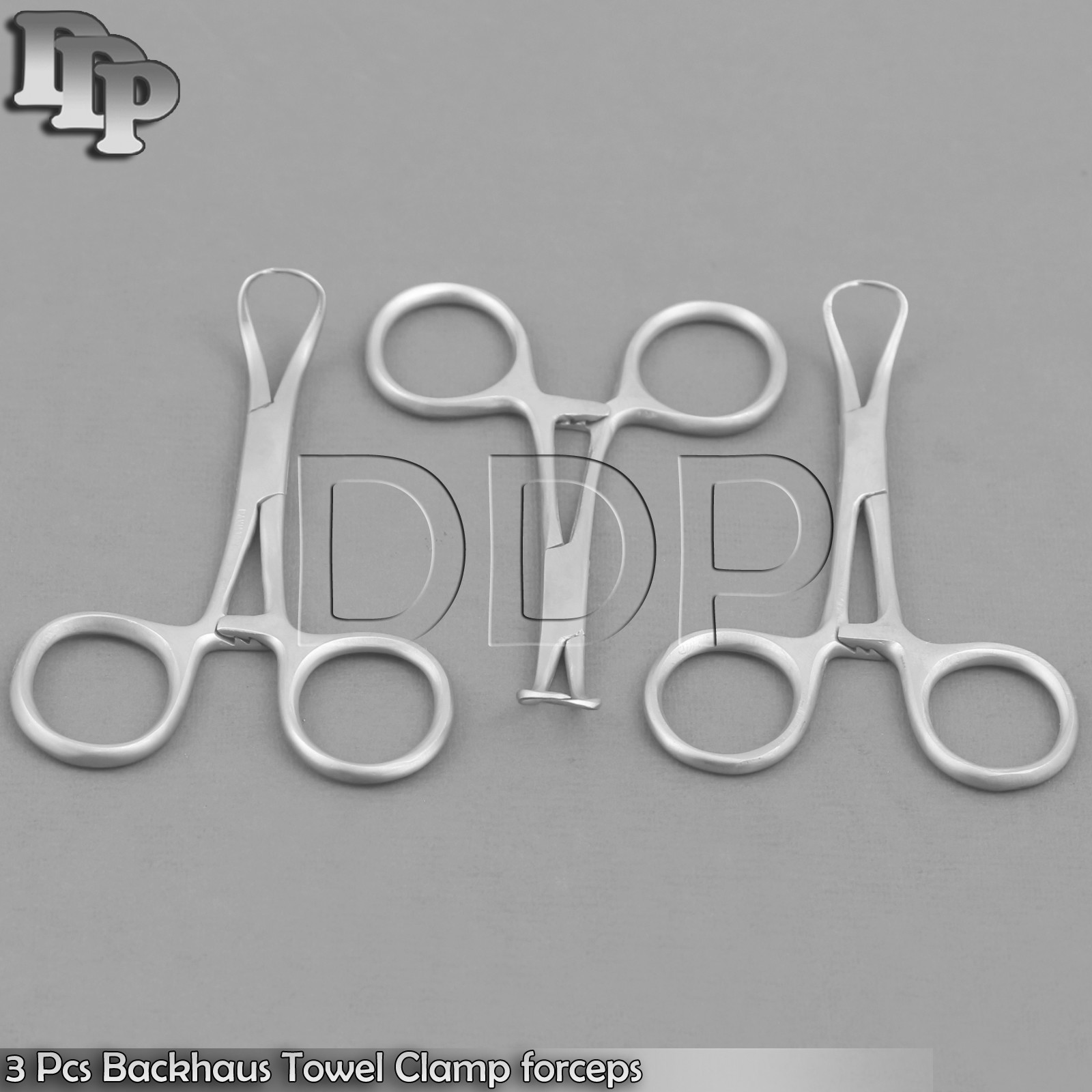 3 Pcs Veterinary Backhaus Towel Clamp forceps 3.5" Stainless Steel ...
