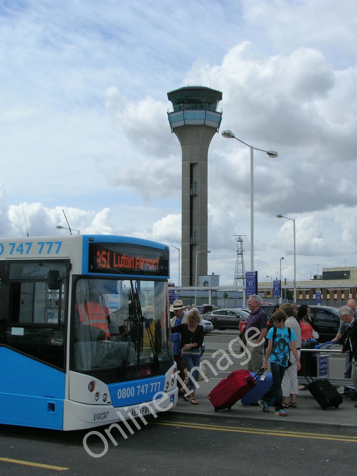 Photo 6x4 Bus stop and control tower, Luton Airport Luton/TL0921 View ...