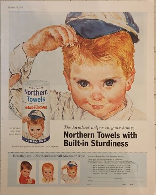 1961 Northern Paper Towel Vintage Ad 14 x 10 built in sturdiness | eBay