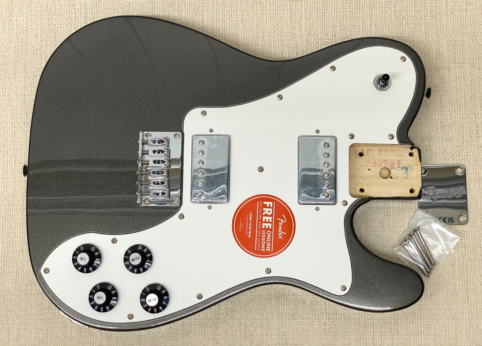 Fender Squier Tele Deluxe LOADED BODY Charcoal Frost Metallic Electric ...