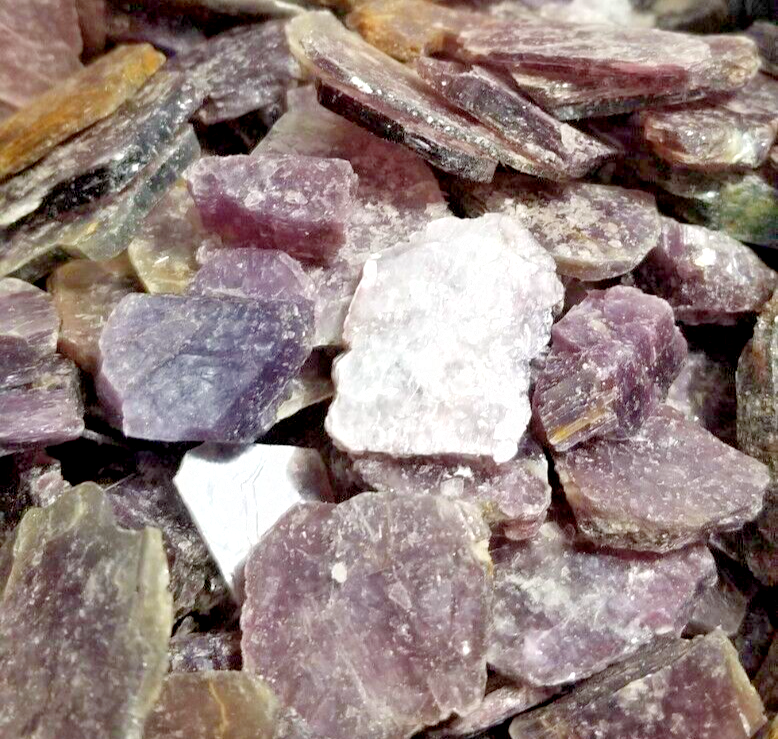 1 lb Lepidolite Lavender Purple Mica Lithium Natural Crystal Specimen ...