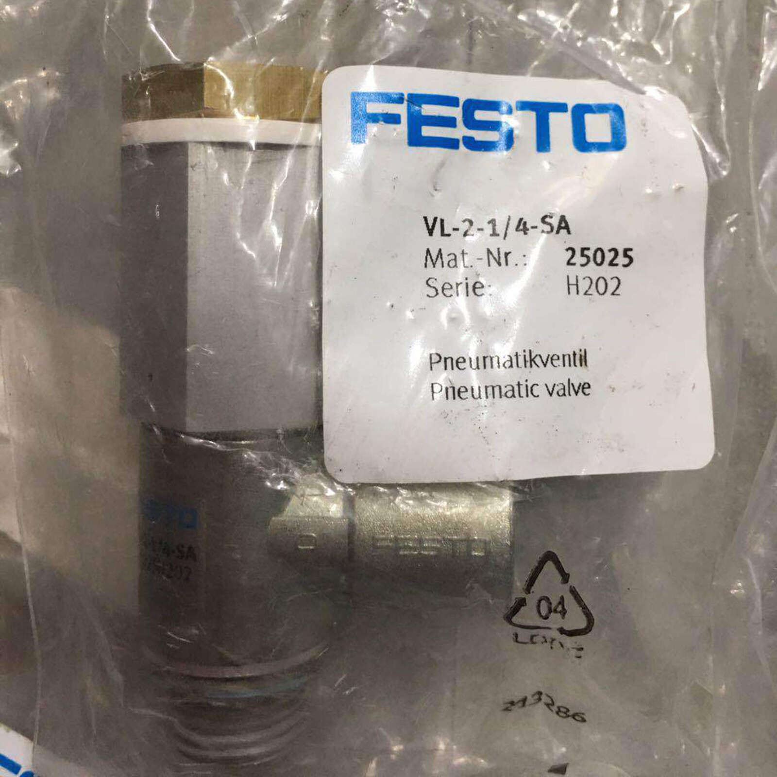 1PC festo 25025 VL-2-1-4-SA VL-2-1/4-SA Fast Delivery for sale online ...